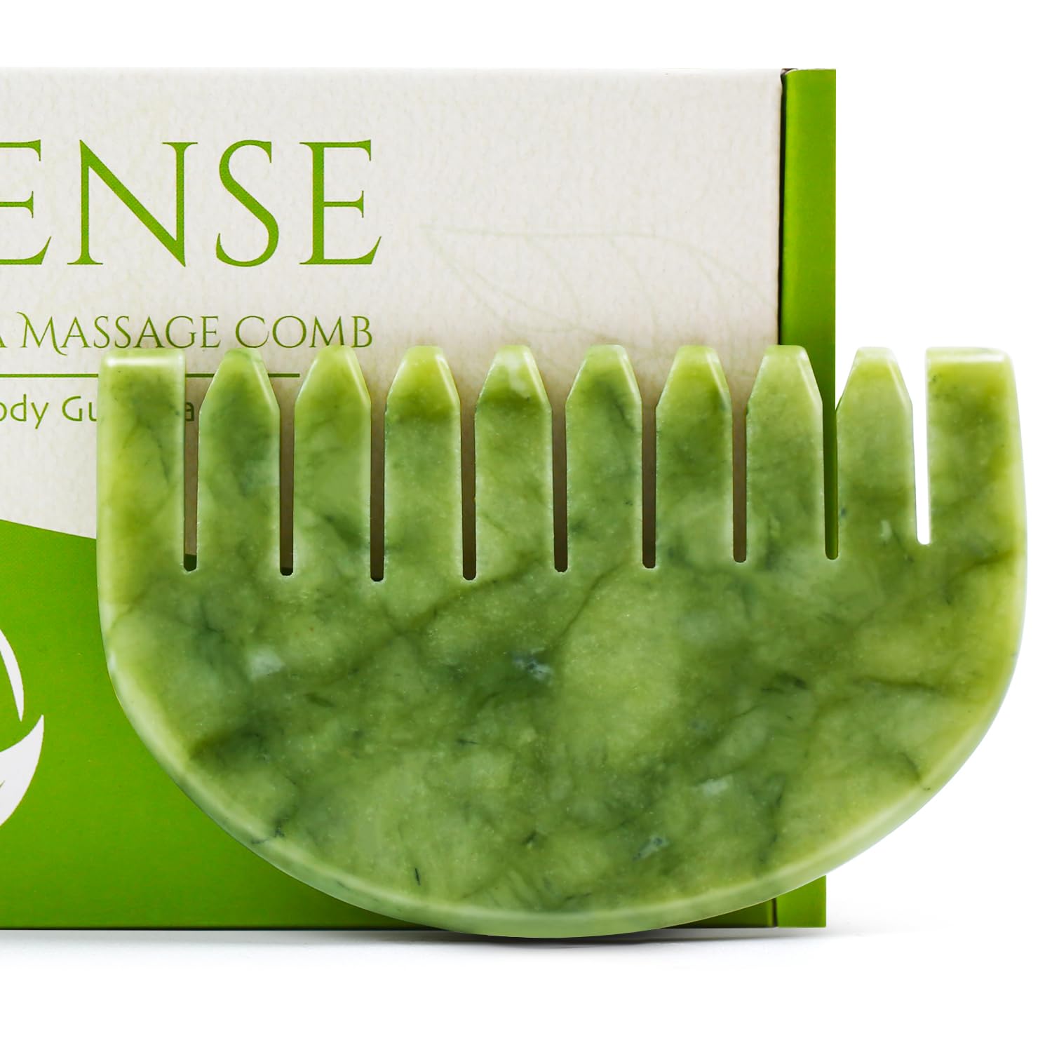 Amazon.com: Jade Massage Gua Sha Comb, Jade Stone Scalp Massage Comb ...