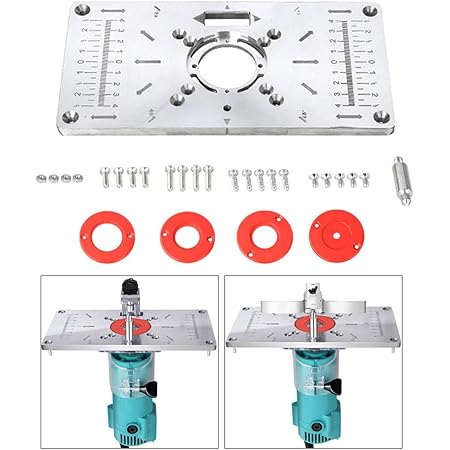 Aluminum Woodworking DIY Router Table Insert Plate&Ring Power Tool ...