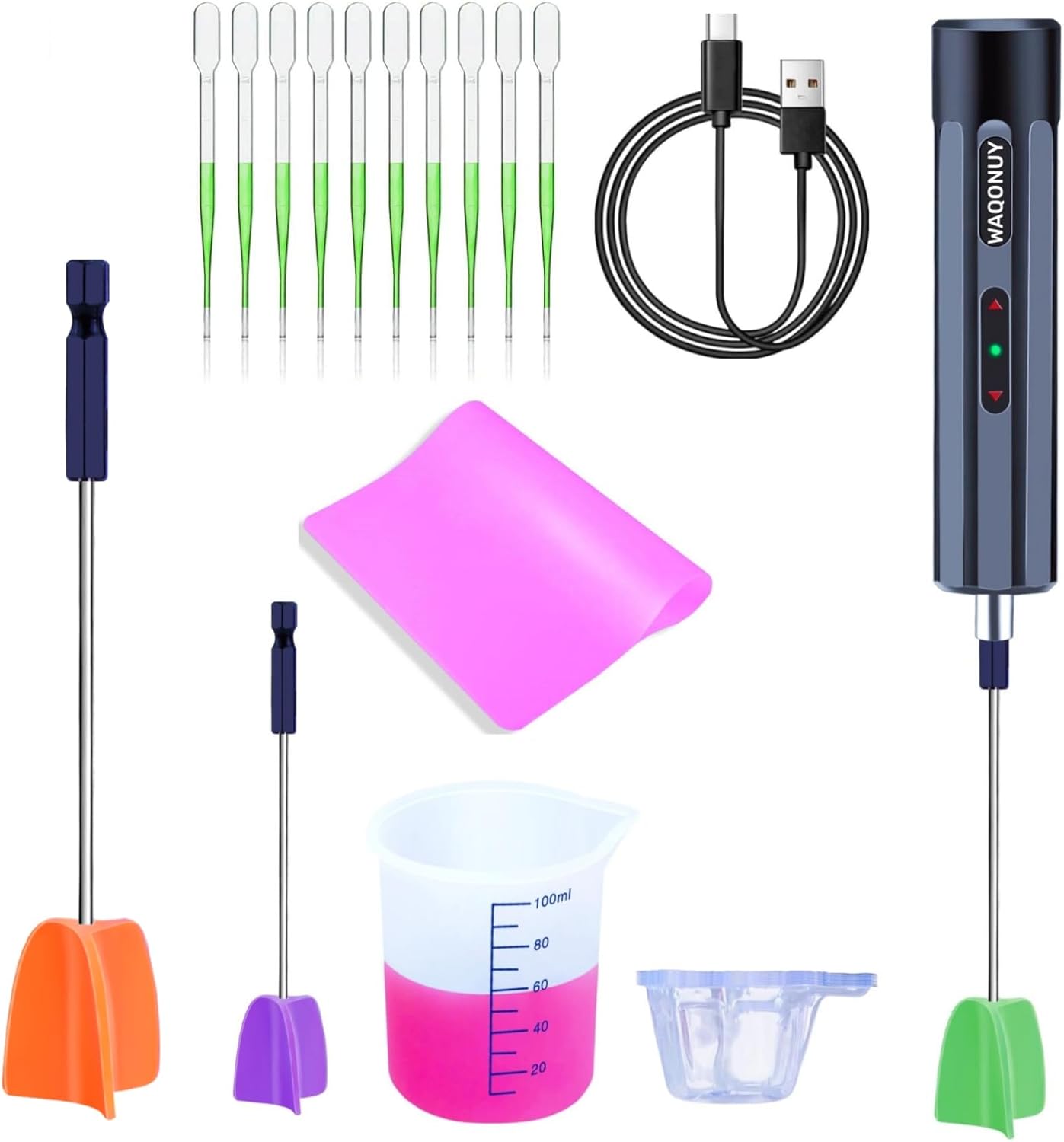 Amazon.com: Rechargeable Epoxy Resin Mixer,USB Handheld Electric Resin ...