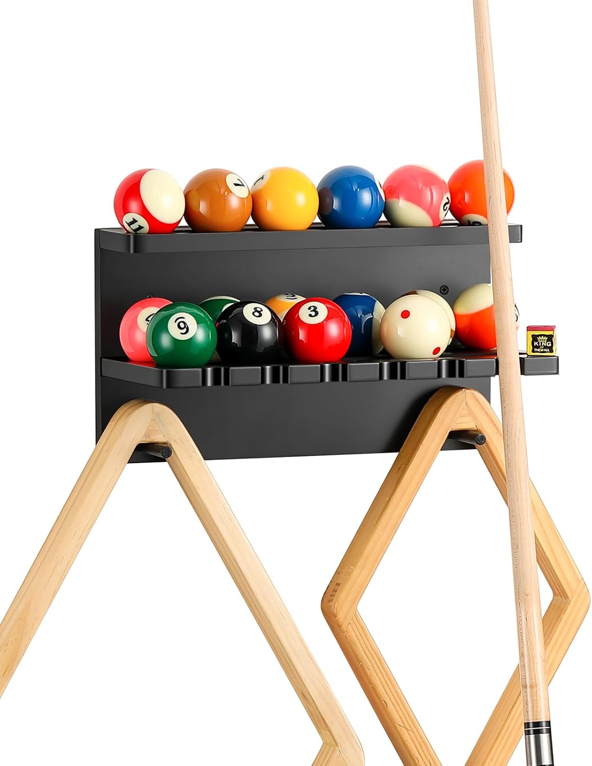 Amazon.com: EXTCCT Wall Mount Billiard Balls Rack- Hardwood Billiard ...