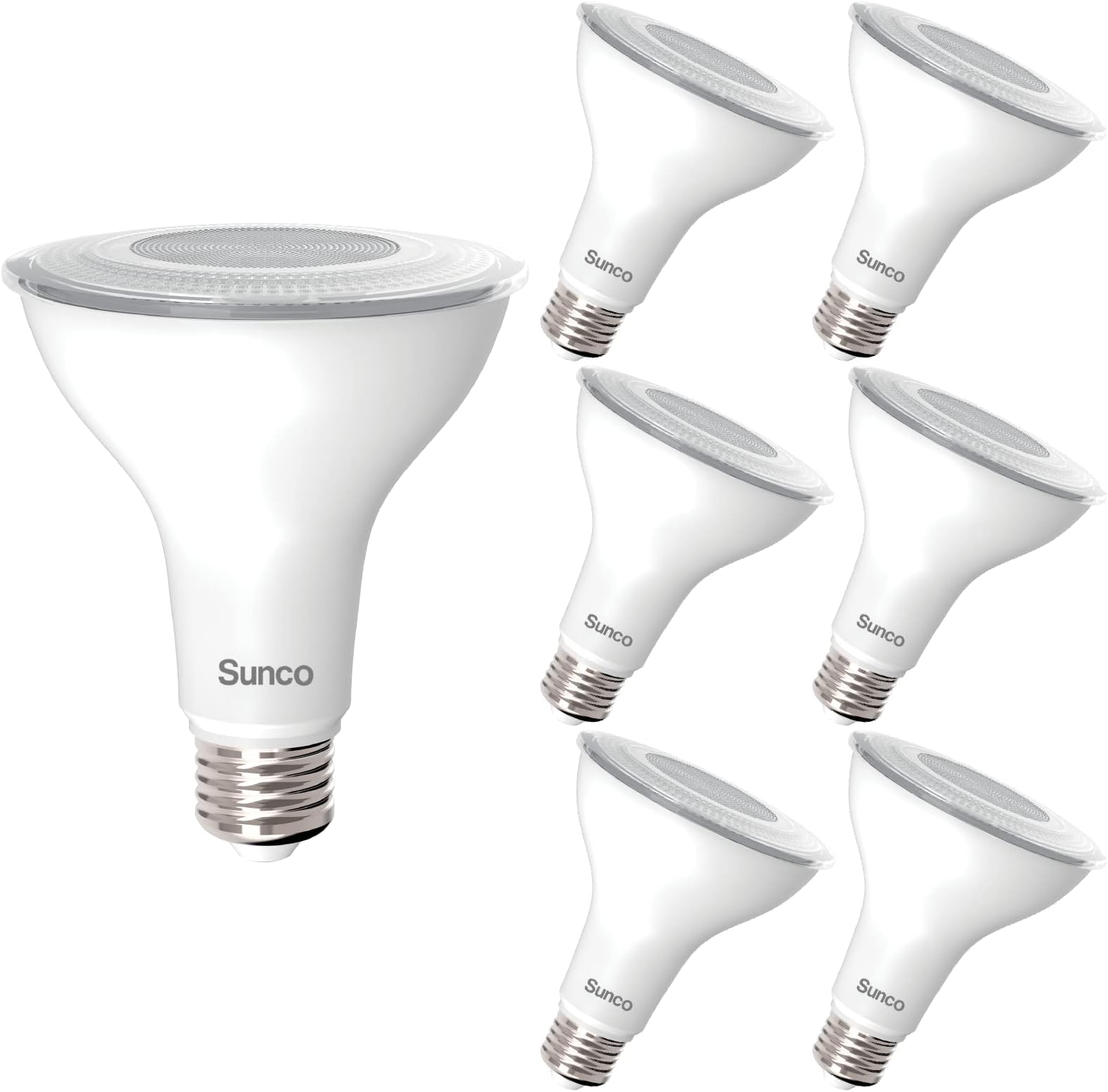 Sunco 6 Pack LED PAR30 Dusk to Dawn Light Bulb for Outside Porch, Patio ...