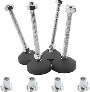 Amazon.com: Luomorgo 4 Pcs M8 Leveling Feet with T-Nut, Anti Skid ...