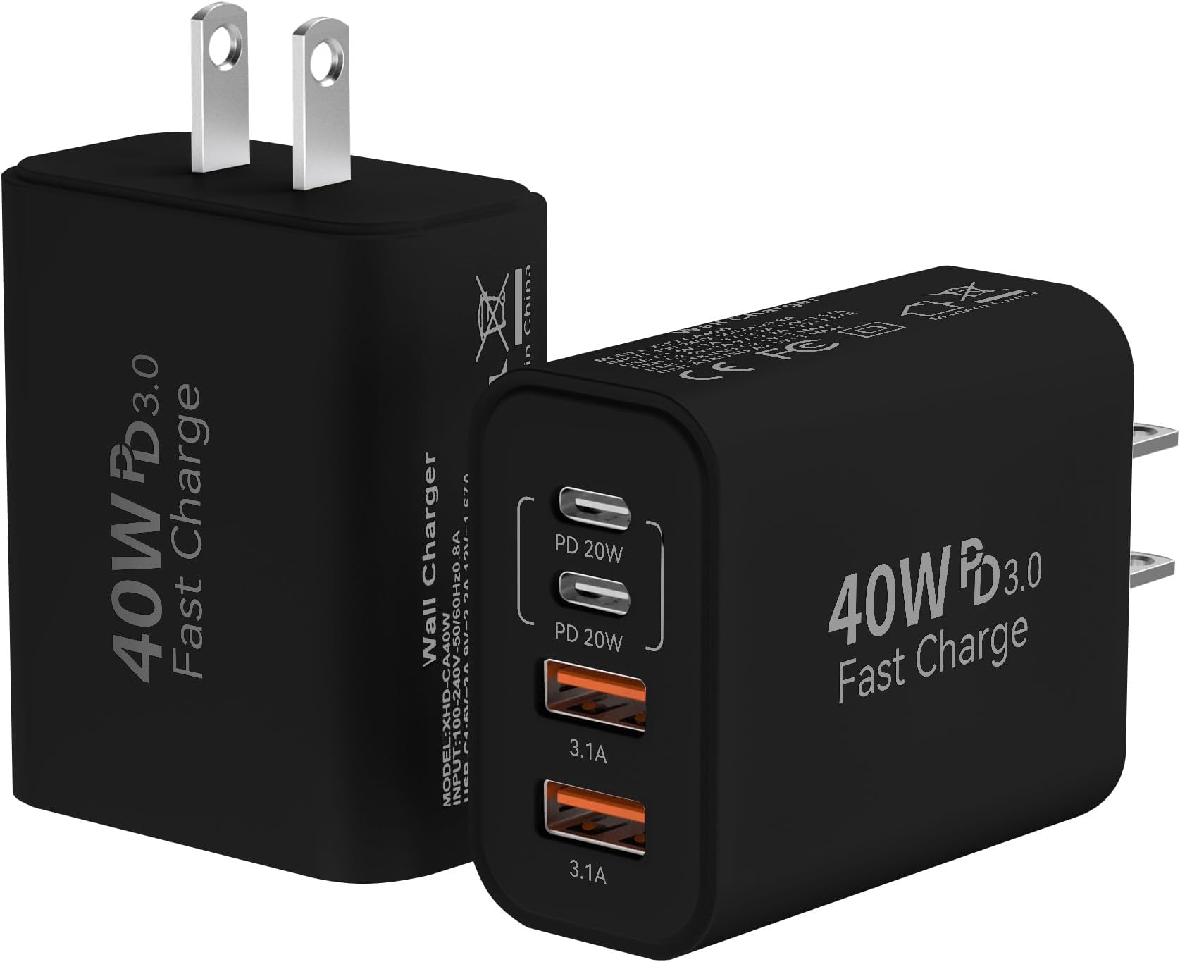 Amazon.com: Wall Charger, USB Charger Adapter, AILKIN 4.8A 4Multi Port ...