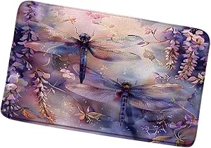 Amazon.com: Dragonfly Bath Mats Rustic Farmhouse Watercolor Floral ...