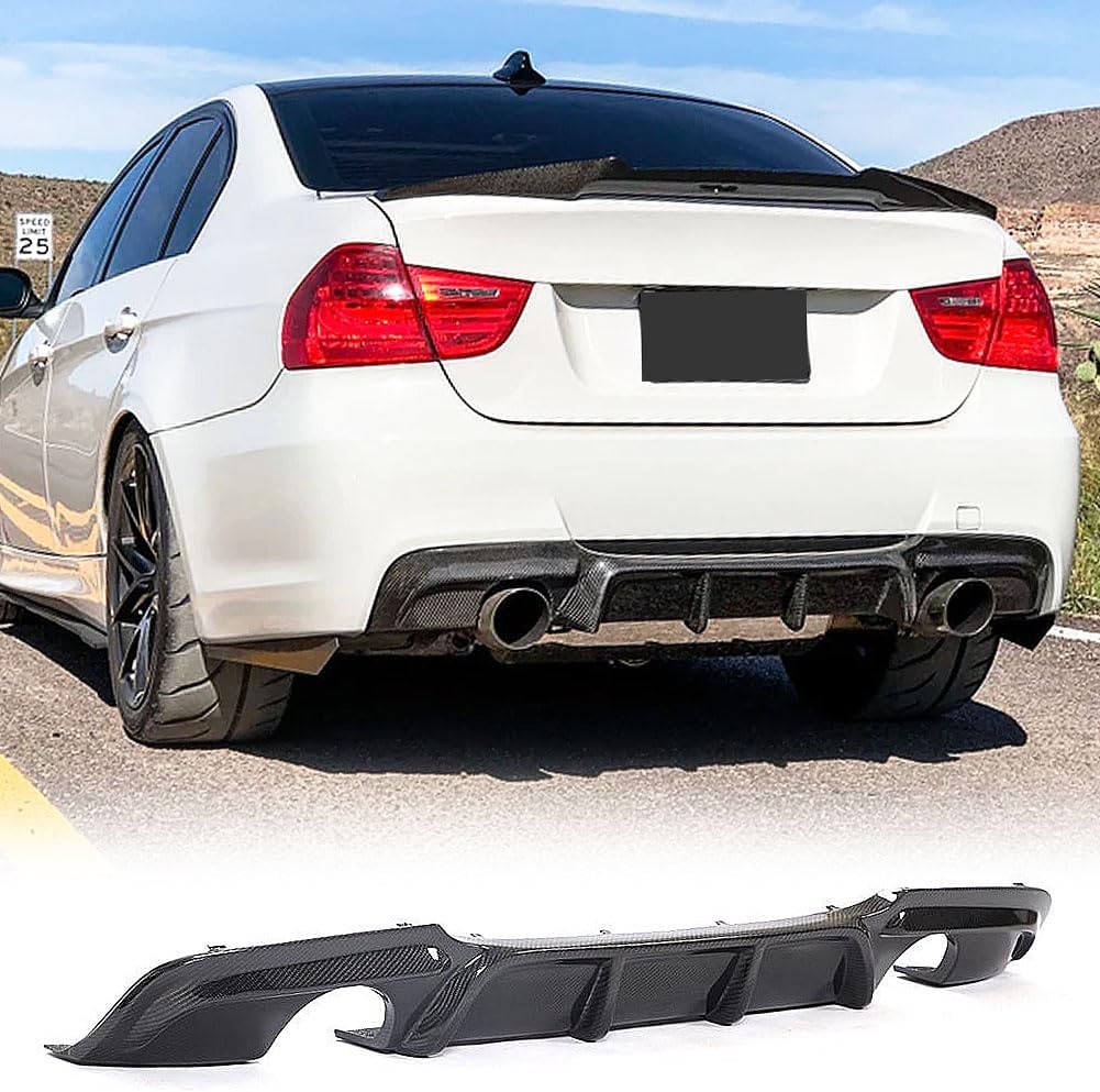 Amazon.com: MCARCAR KIT Carbon Fiber Rear Diffuser for BMW 3 Series E90 ...