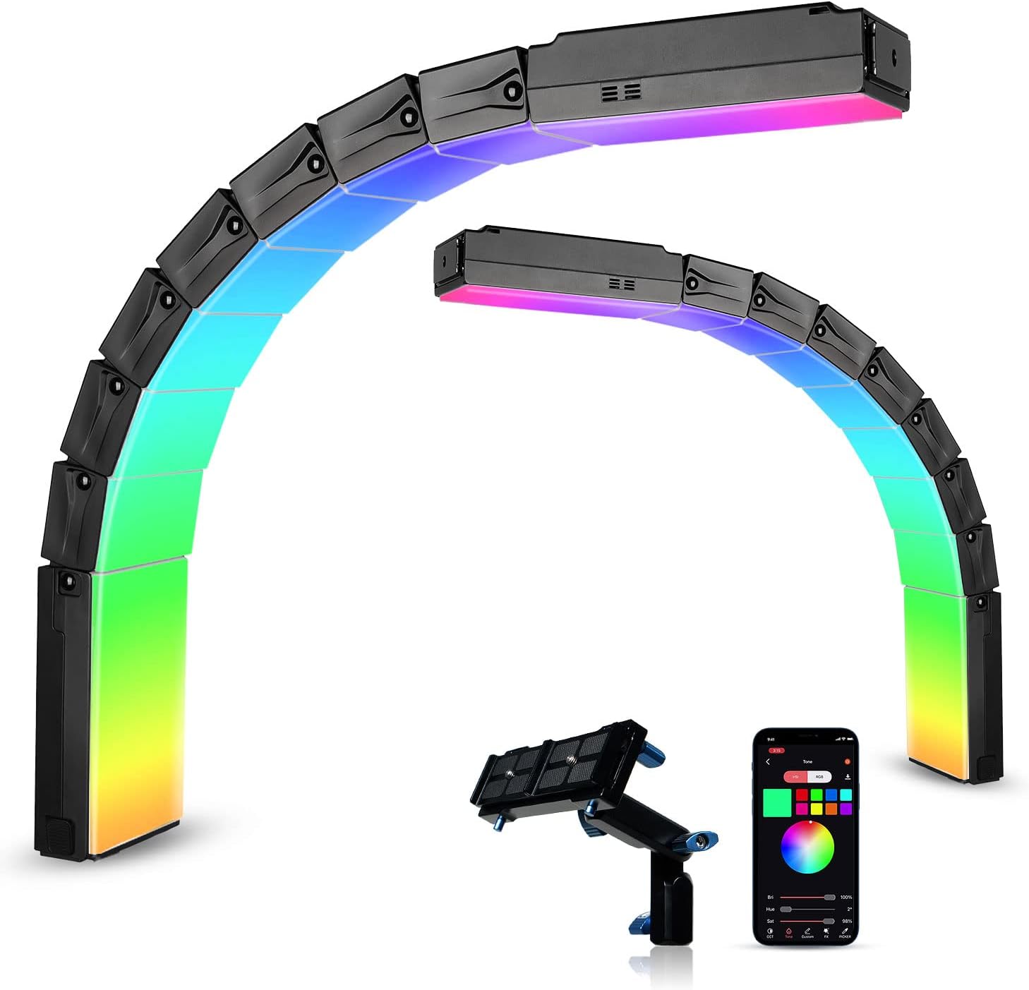 Panel de luz RGB flexible, fotografía de luz de video LED, fácil ...