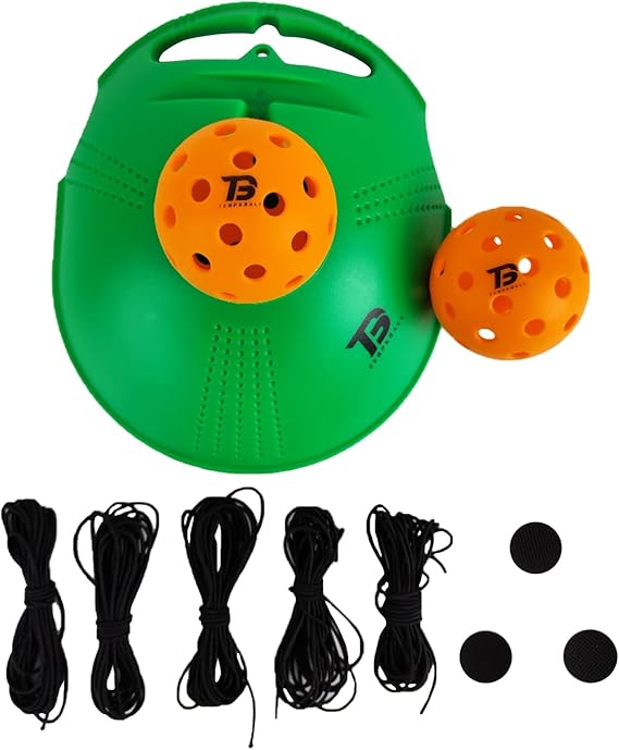 Amazon.com : TEBPKBALL Pickleball Trainer,with 2 Pickleball and 5 ...