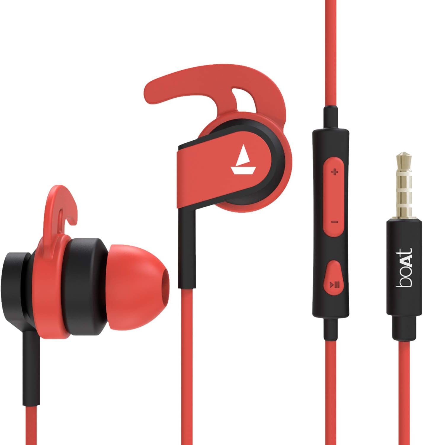 boAt Bassheads 242 in Ear Wired Earphones with Mic(Red) : Amazon.in ...