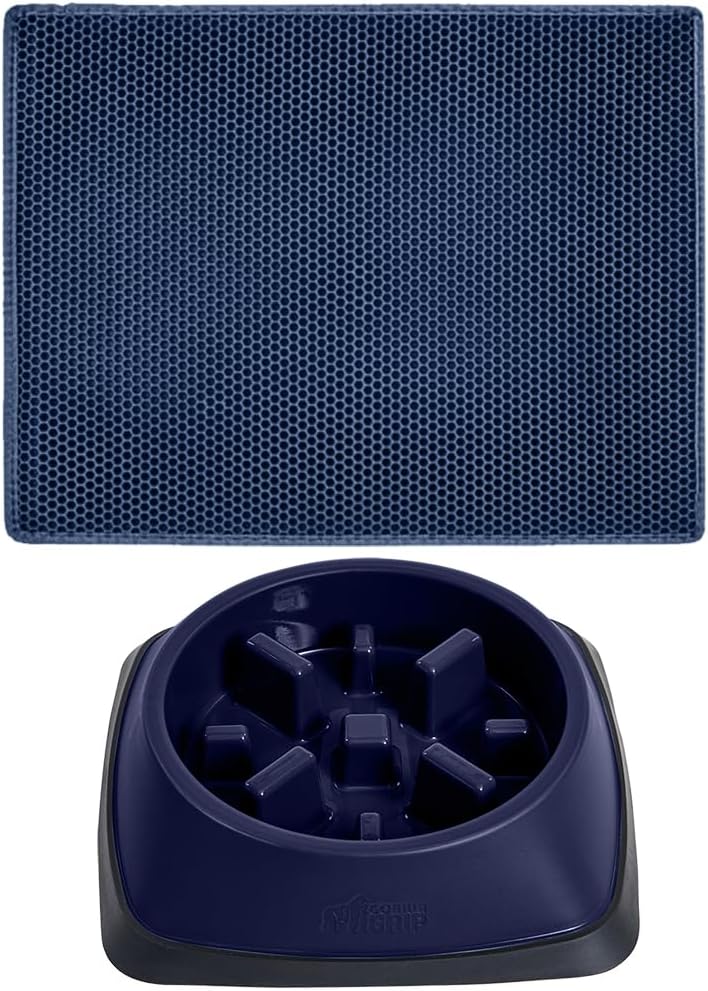 Amazon.com: Gorilla Grip Honeycomb Cat Mat and Slow Feeder Bowl ...
