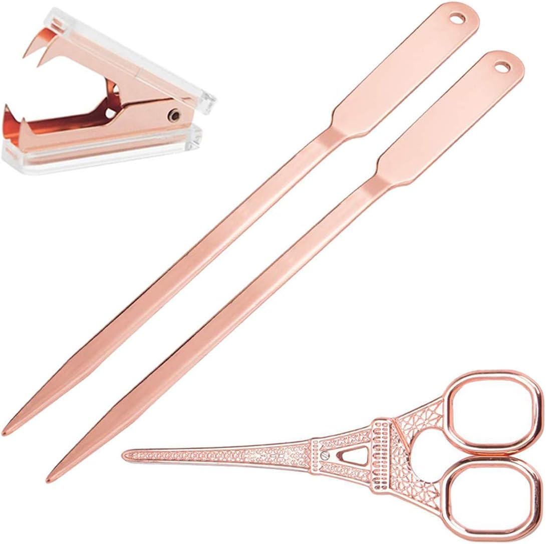 Amazon.com : Clear Acrylic Rose Gold Staple Remover Dress Up Home ...
