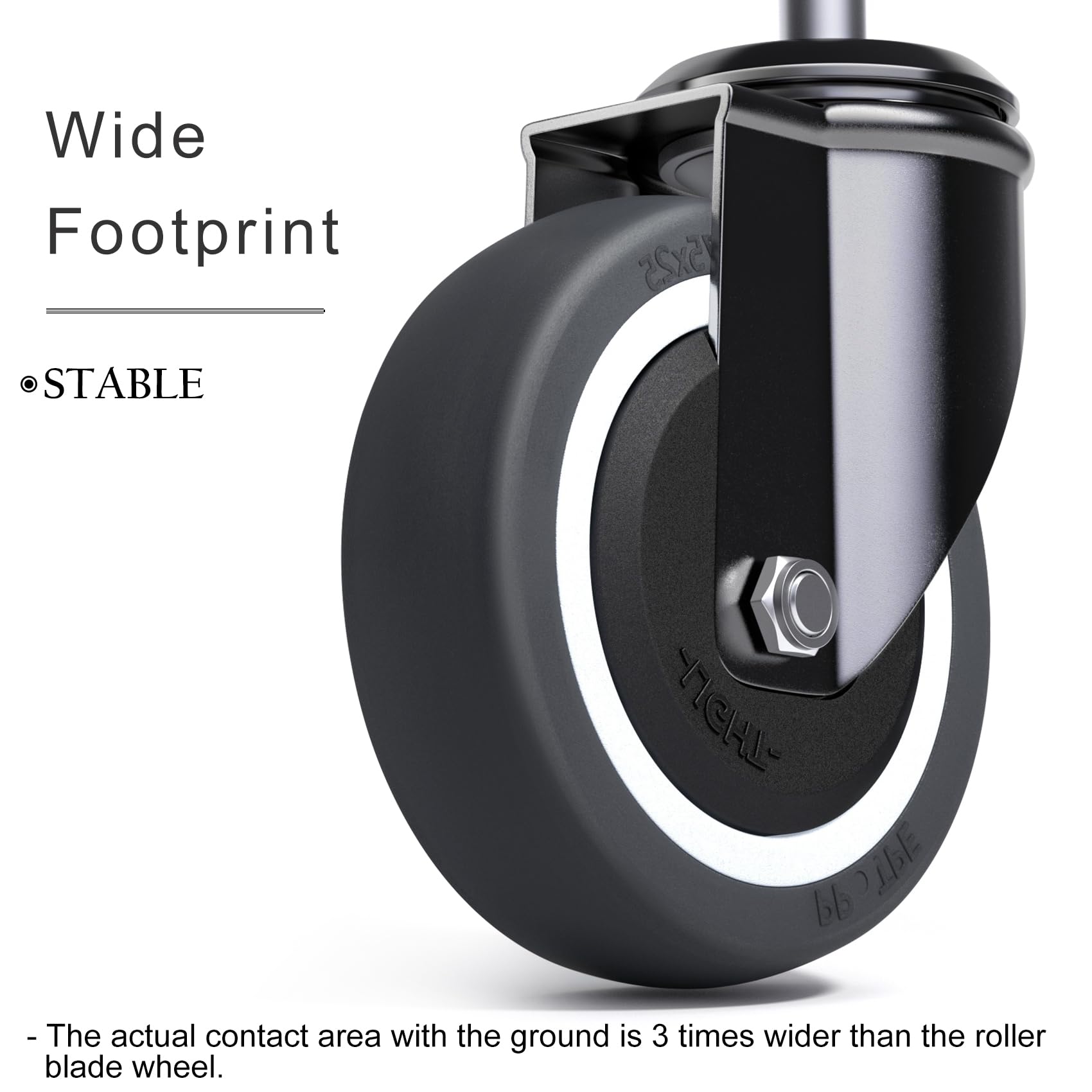 Snapklik.com : WUDOYO Wide Rubber Office Chair Wheels Replacement ...