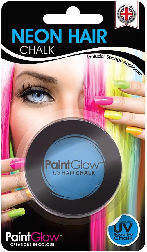 Amazon.com: Paint Glow UV Neon Hair Chalk with Sponge Hair Applicator ...