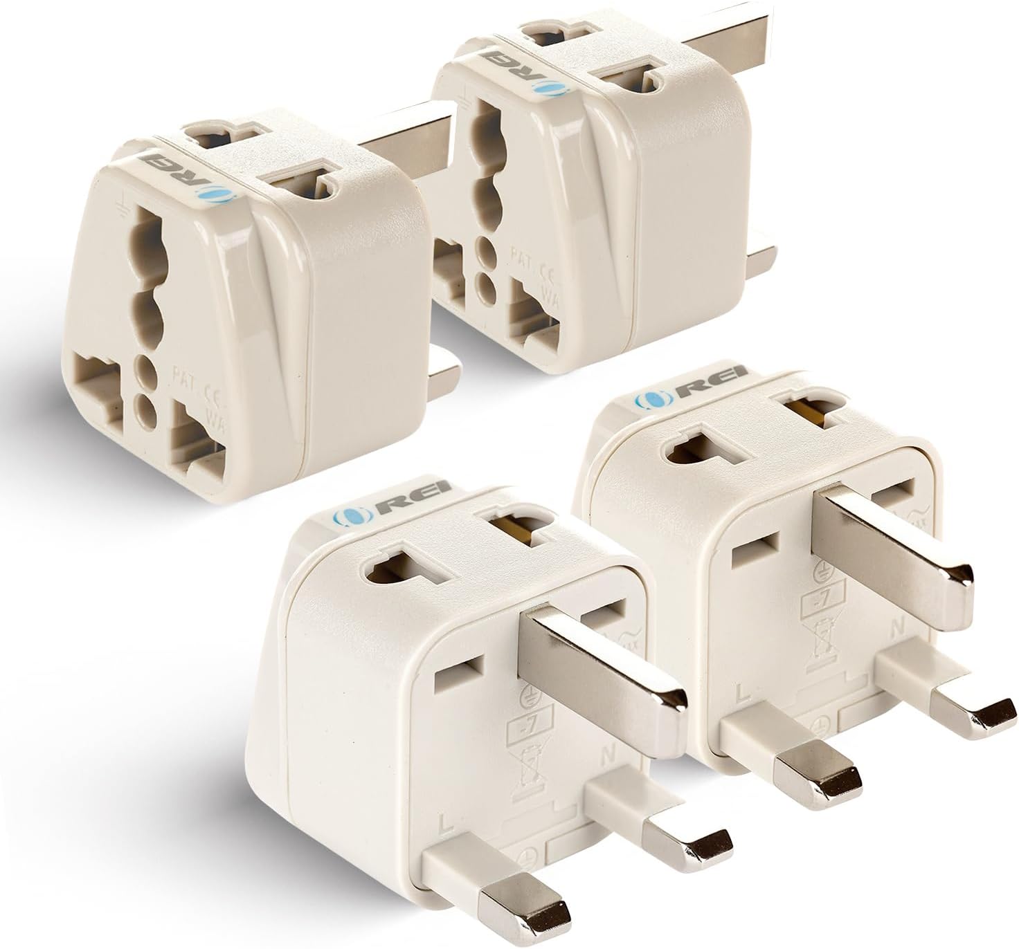 Amazon.com: 4 Pack UK Travel Adapter for Type G Plug - Works with ...
