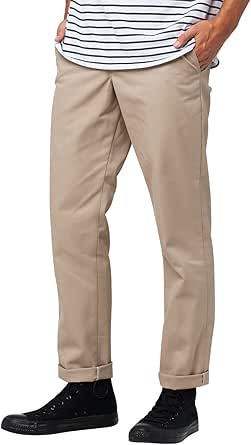 Dickies Men's Slim Tapered Work Pants – Stretch Twill, Wrinkle-Resistant, Lightweight Chinos for ...