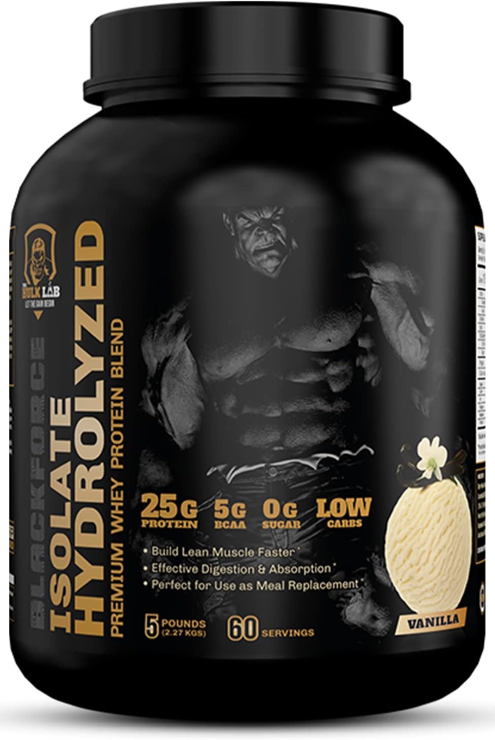 Amazon.com: THE HULK LAB Whey Protein Isolate (Vanilla) 5LBS - Isolate ...