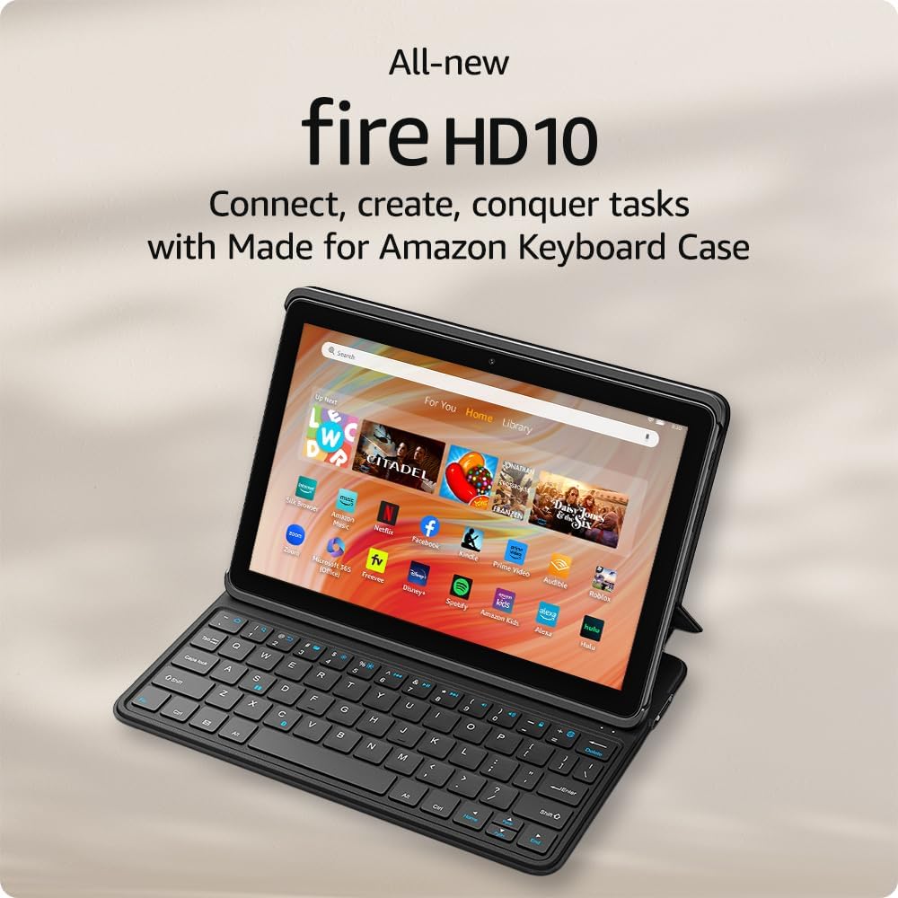 Amazon.com: Amazon Fire HD 10 tablet and Keyboard Case bundle ...