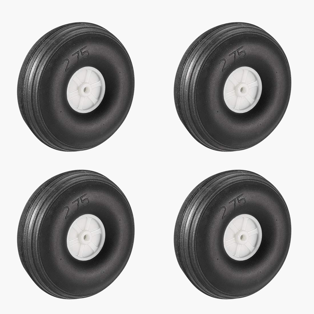 uxcell 70mm RC Model Plane Aircraft PU Tire Wheel 4pcs : Amazon.in ...