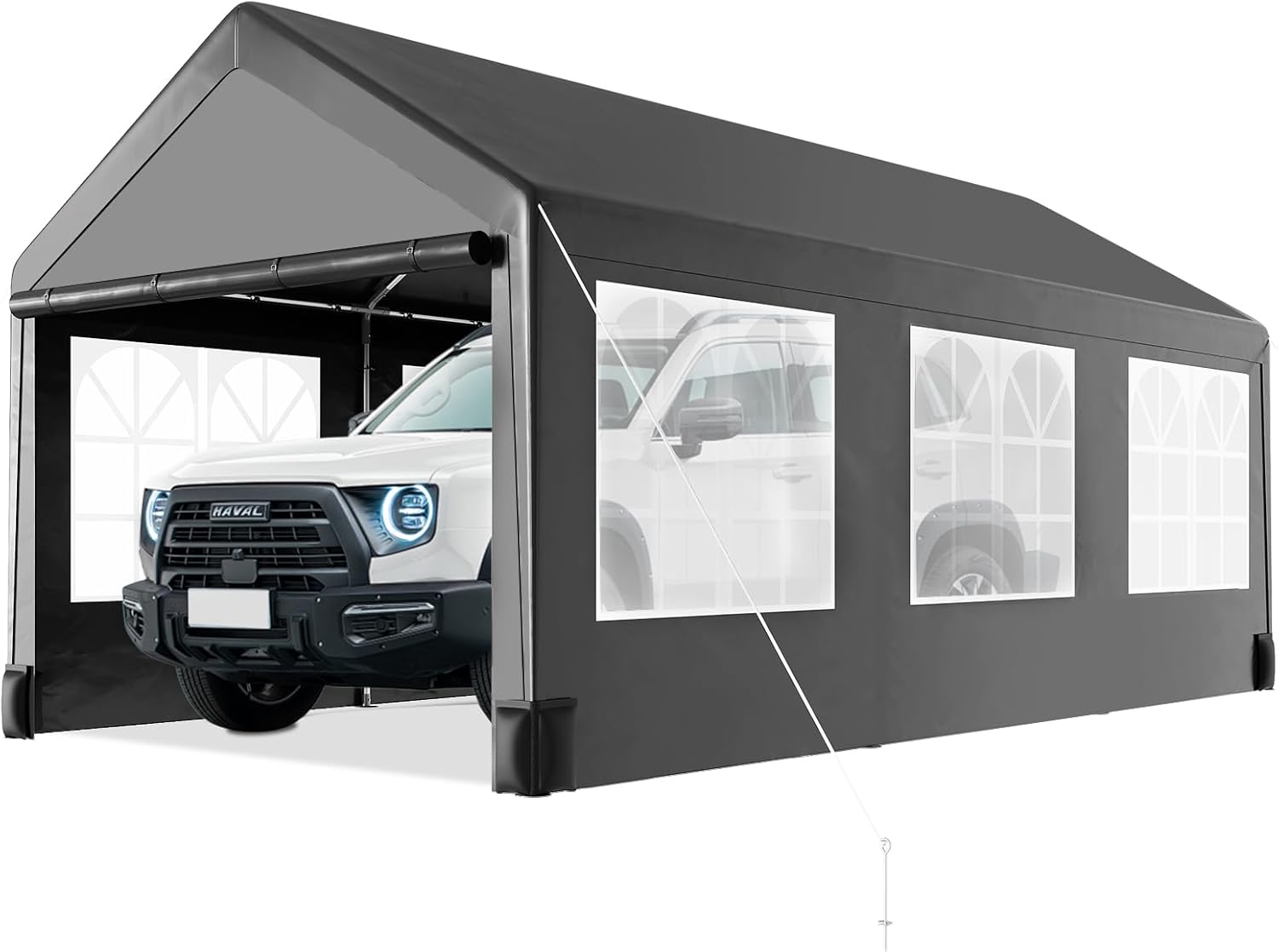 Amazon.com: GarveeLife 12 * 20 Heavy Duty Carport Canopy, Portable Car ...