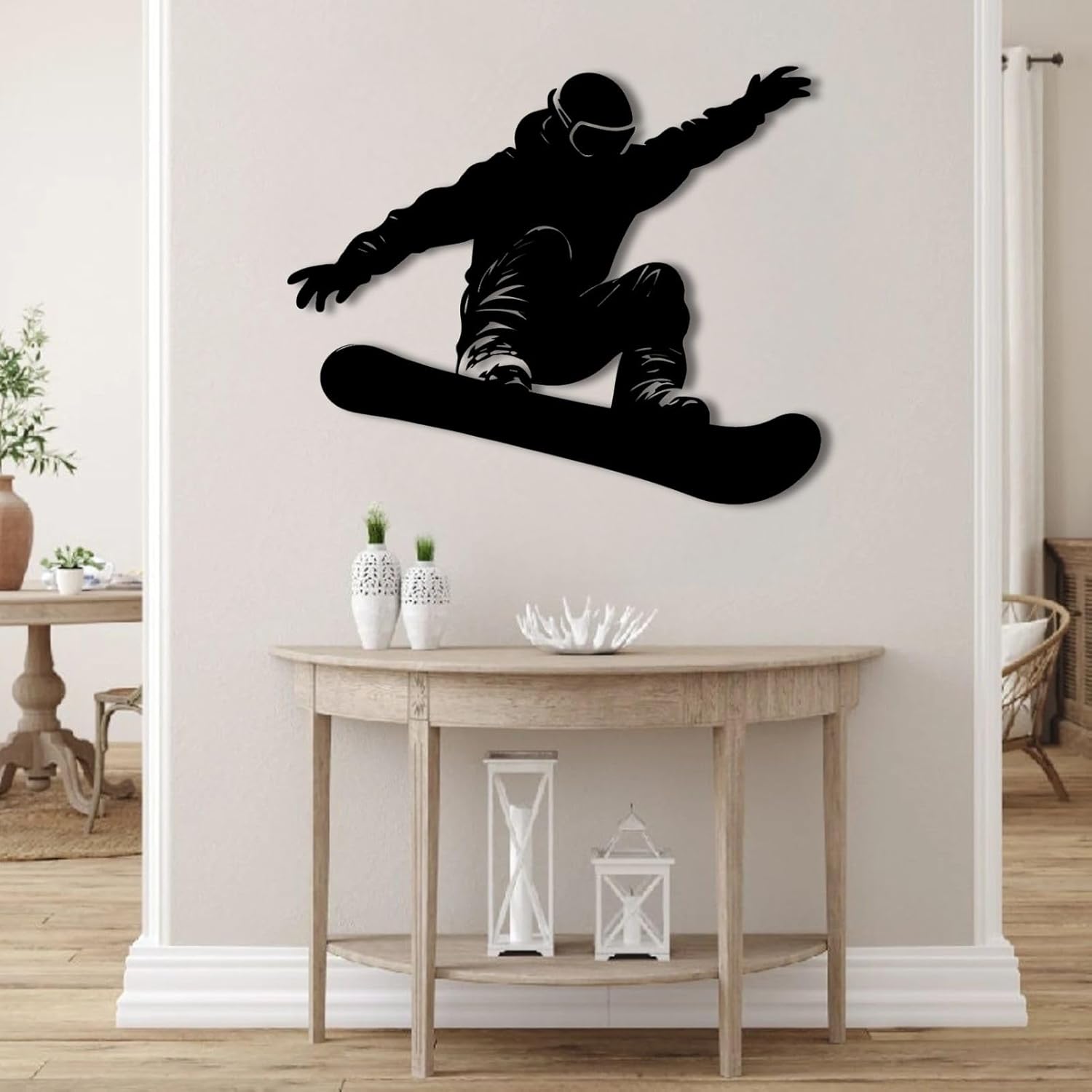 Amazon.com: ENJOYOO Snowboard Metal Wall Art, Snowboarding Metal Signs ...