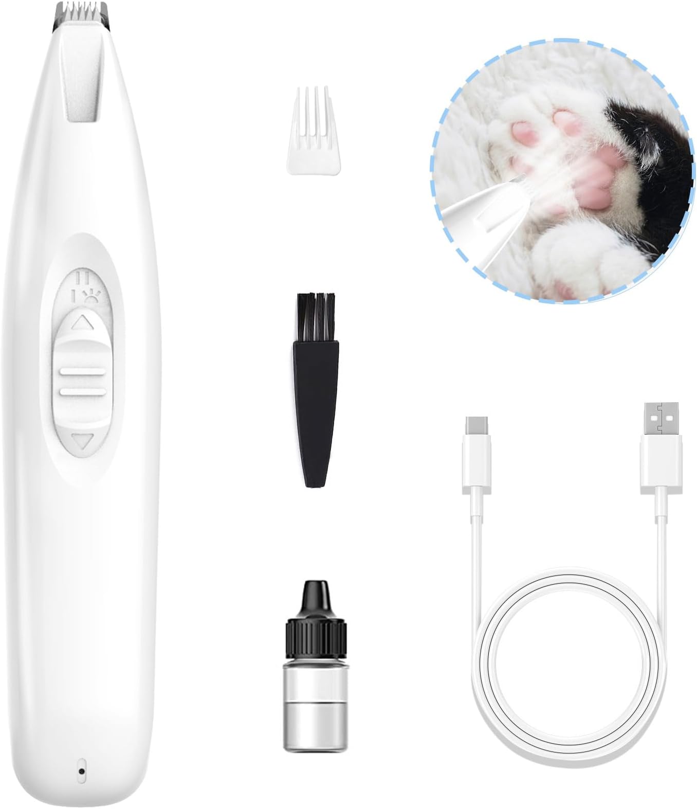 Amazon.com: KIKETECH Dog Paw Trimmer with LED - Cordless 2Speed ...