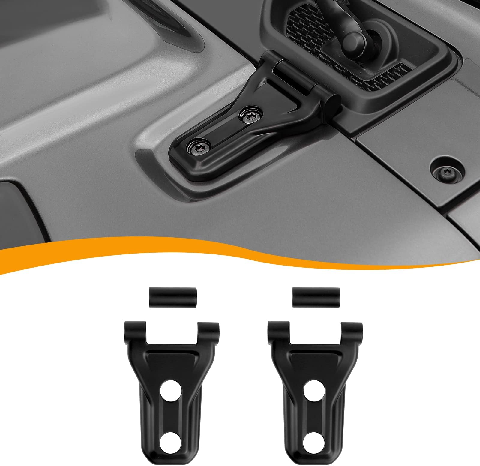Amazon.com: Hoolcar Engine Hood Hinge Cover Exterior Decoration ...
