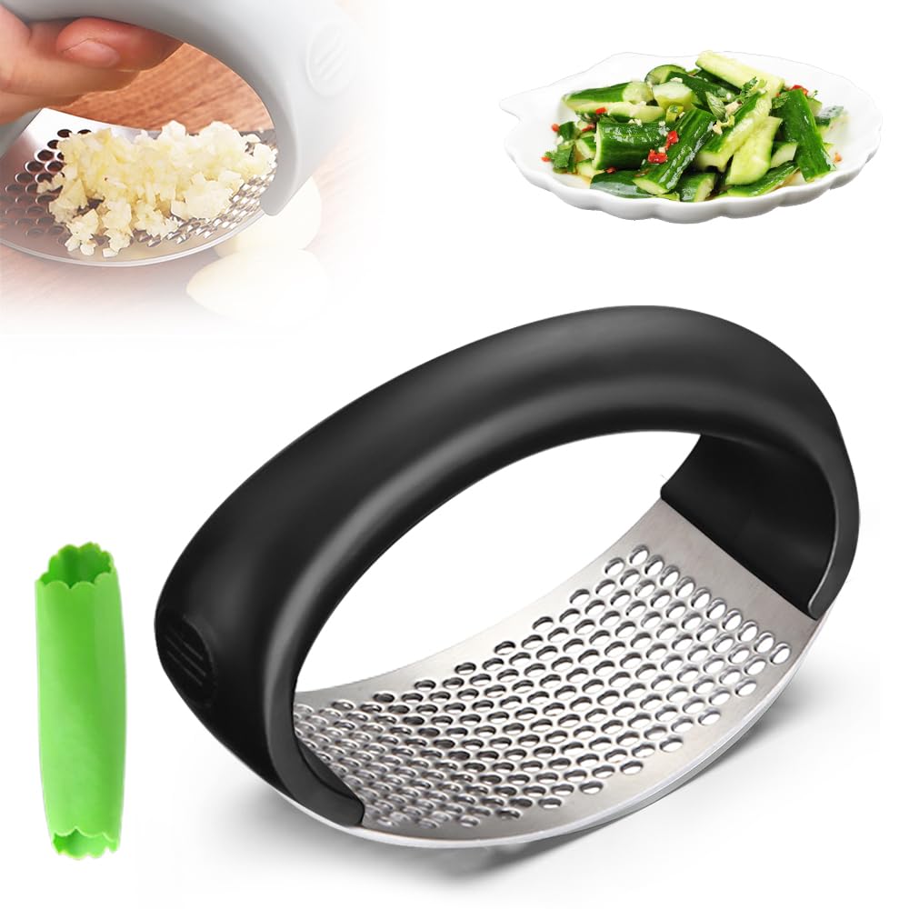 Amazon.com: Stainless Steel Garlic Rocker, Manual Garlic Press, Premium ...