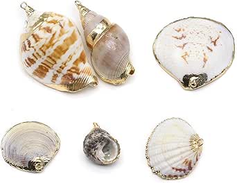 Amazon.com: Zotoone 20pcs Natural Shell Pendants Spiral Shell Pendants ...