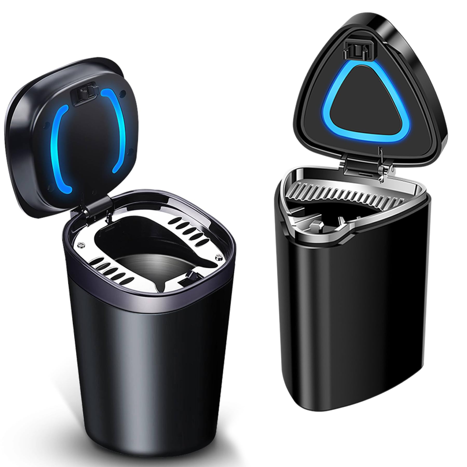 Amazon.com: Car Ashtray with Lid Smell Proof, and Car Ashtray with ...