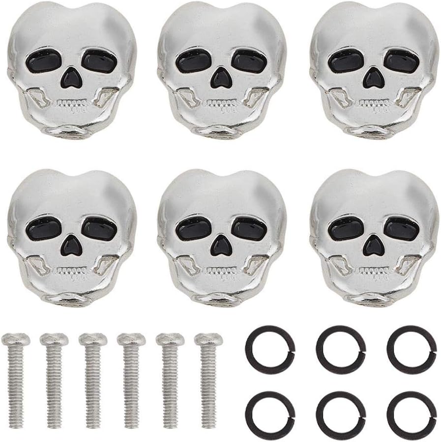 Amazon.com: 6Pcs Tuning Peg Hat, Skull Shape Guitar Tuning Peg Tuners ...