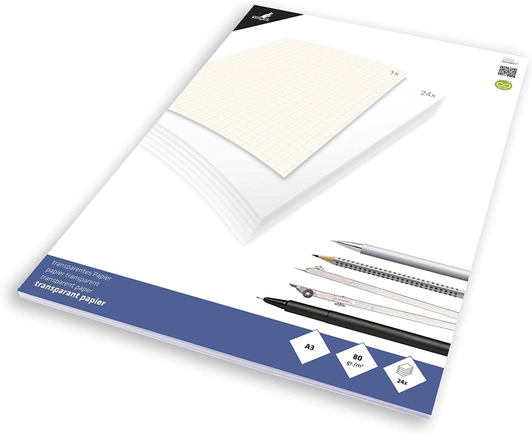 CANSON 200017155 Millimeterpapier, Transparent, DIN A4, 70/75 g/qm ...