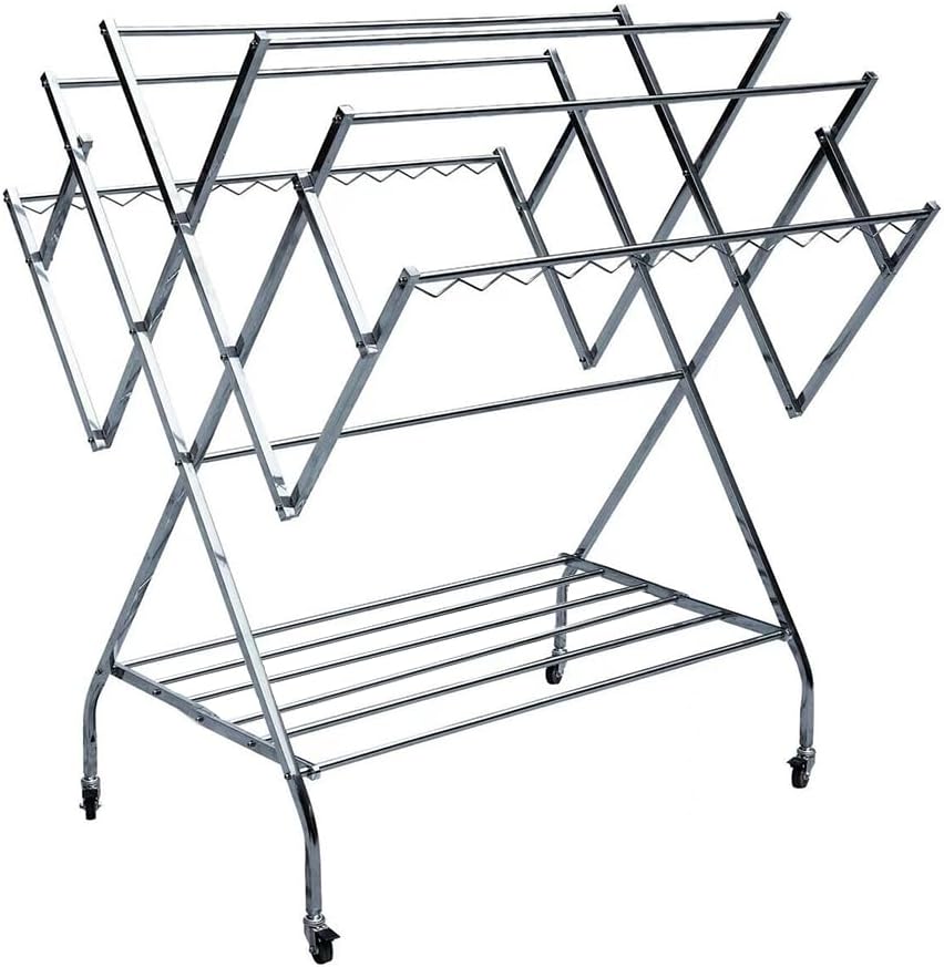 Large Foldable Clothes Drying Rack Airer Laundry Dryer Hanger with 6 ...