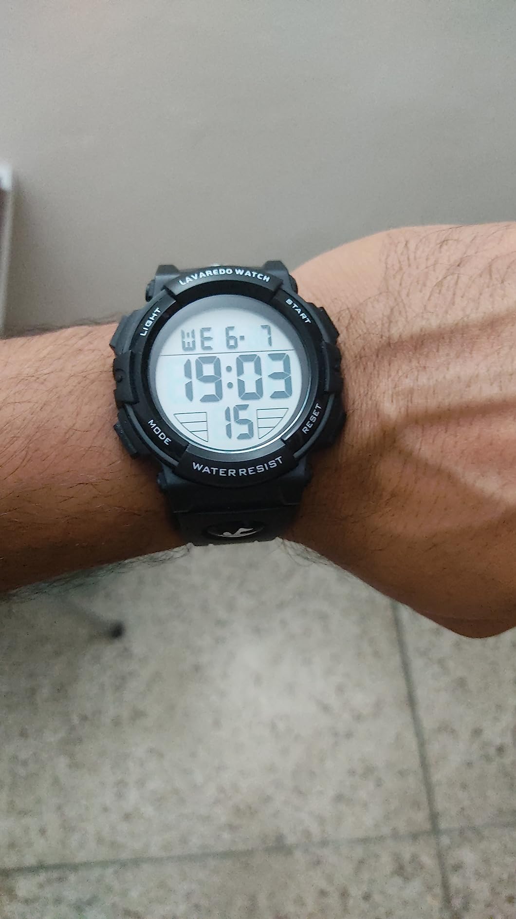 Buy L LAVAREDO Digital Black Dial Men's Watch (Black Dial Black Colored ...