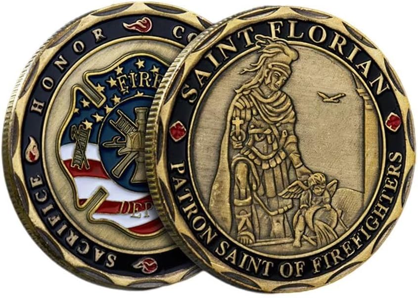 Amazon.com: St. Florian Patron Saint of Firefighters with Prayer ...