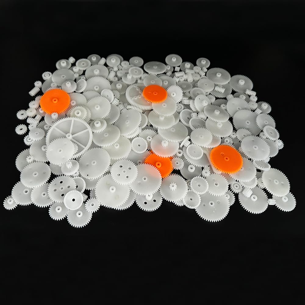 Snapklik.com : 265PCS White Plastic Gears Module 0.5 Gears For DC Motor ...
