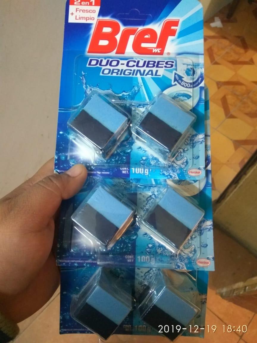 Pastillas limpiadoras para inodoro Bref Duo-Cubes Pine 2 en 1 ...