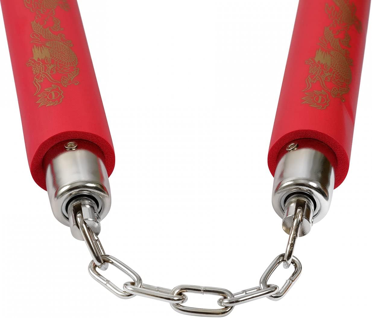 Playwell Childrens 8 Inch Foam Nunchucks With Chain – All Red – BigaMart