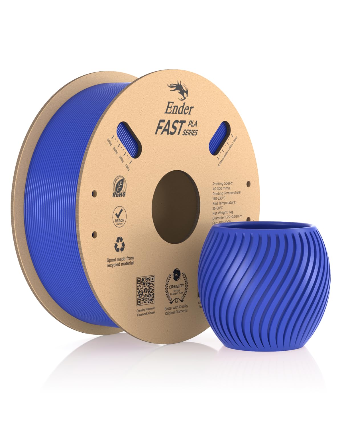 Amazon.com: Creality Official Ender Fast PLA Filament, 1.75mm 3D ...