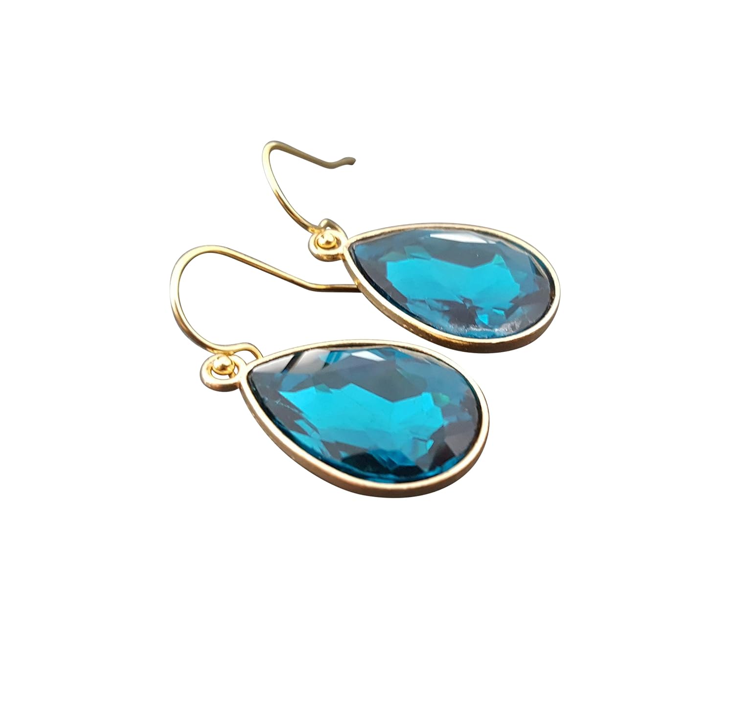 Amazon.com: December Birthstone Earrings - Blue Topaz Crystal 14k Gold ...