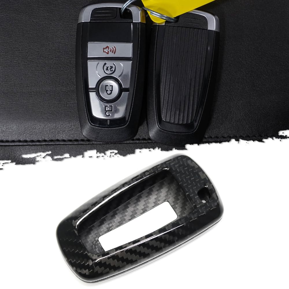 Amazon.com: Carbon Fiber Key Fob Cover for Ford F-150 150 Bronco Raptor ...