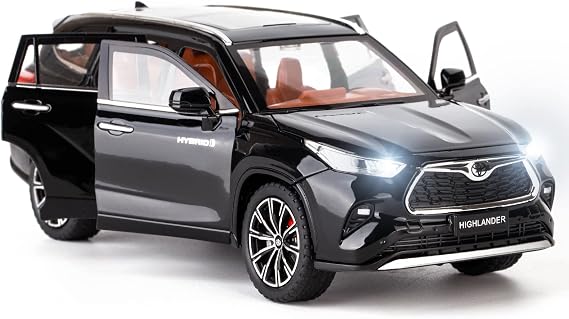 Amazon.com: BDTCTK 1/24 Highlander Model Car, Zinc Alloy Pull Back Toy ...