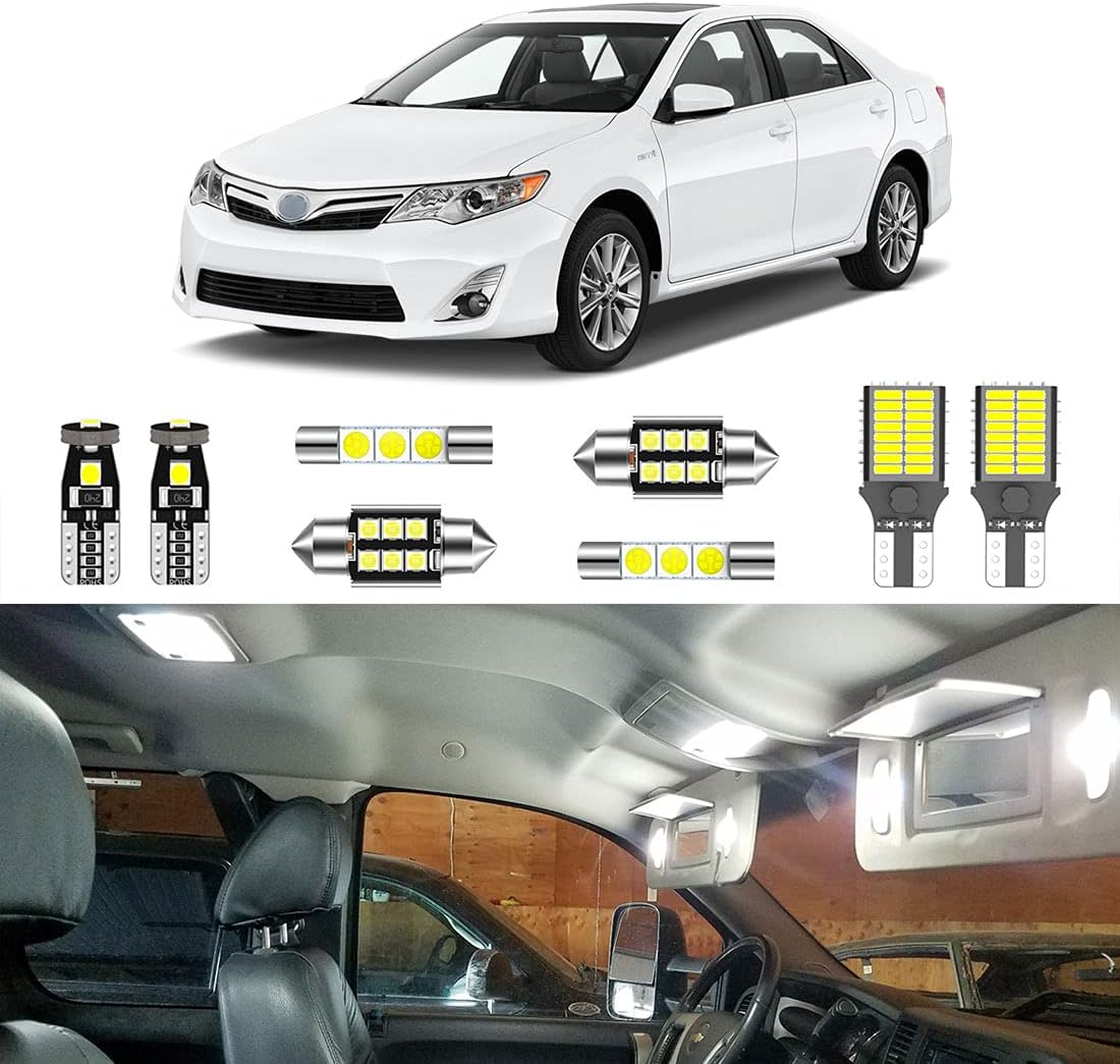 Amazon.com: LIGHSTA 10PCS Super Bright White LED Interior Light Kit ...