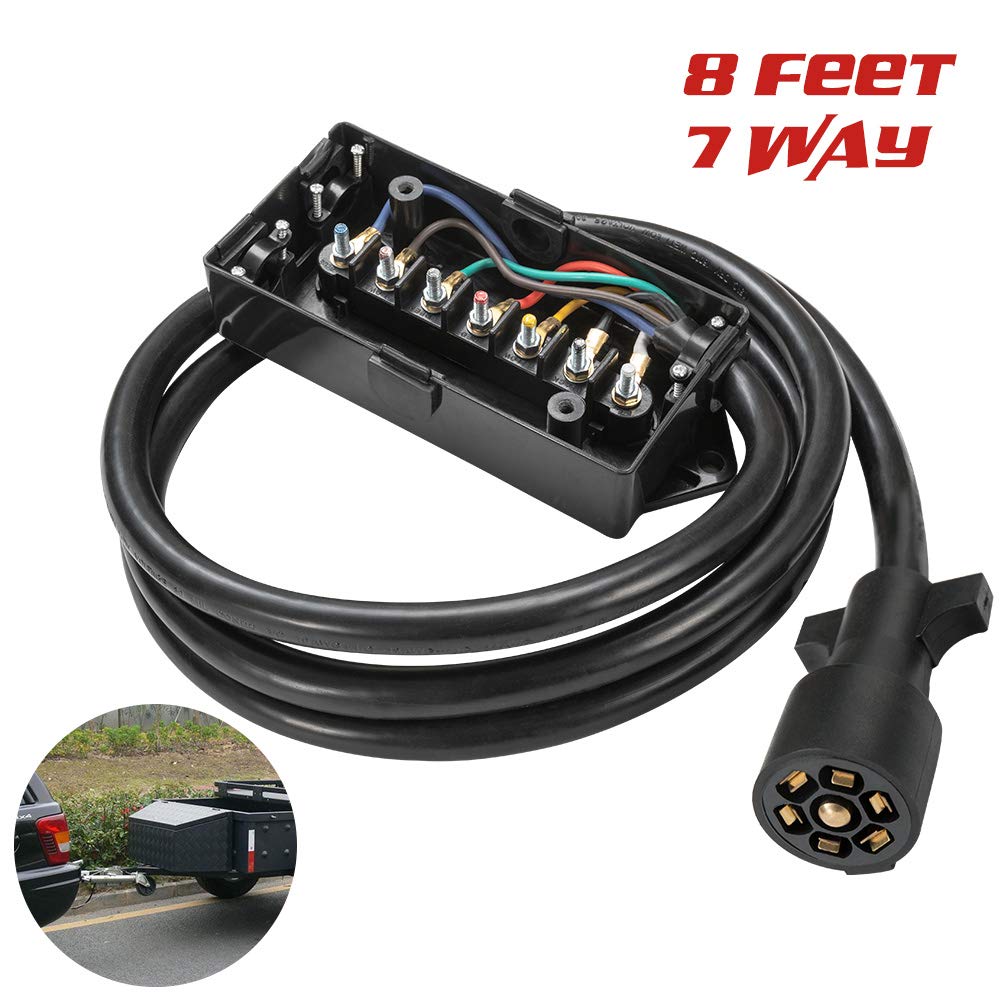 Buy Liteway LITE-WAY Trailer Connector with 8FT 7Pin Heavy Duty Trailer ...