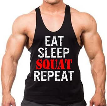 Amazon.com: Interstate Apparel Inc Men's Eat Sleep Squat Repeat TV13 ...