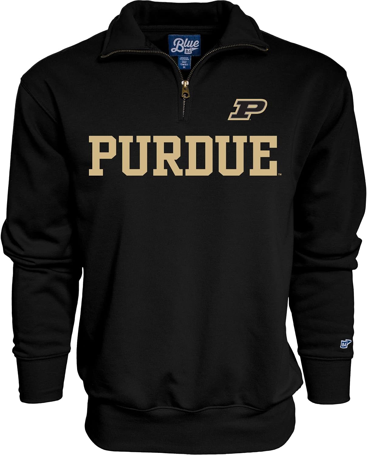 Amazon.com: Blue 84 Men's Purdue Boilermakers Quarter Zip Sweatshirt ...