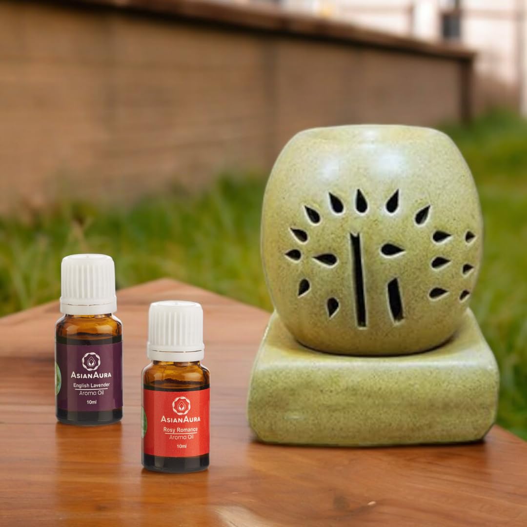 Asian Aura Handcrafted Premium Ceramic Electric Round Shaped Aroma ...
