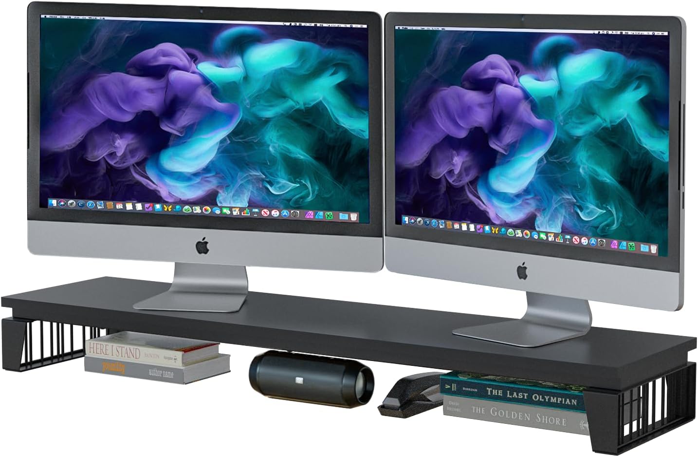 Amazon.com: J JACKCUBE DESIGN Dual Monitor Stand Riser 42 Inch Long ...