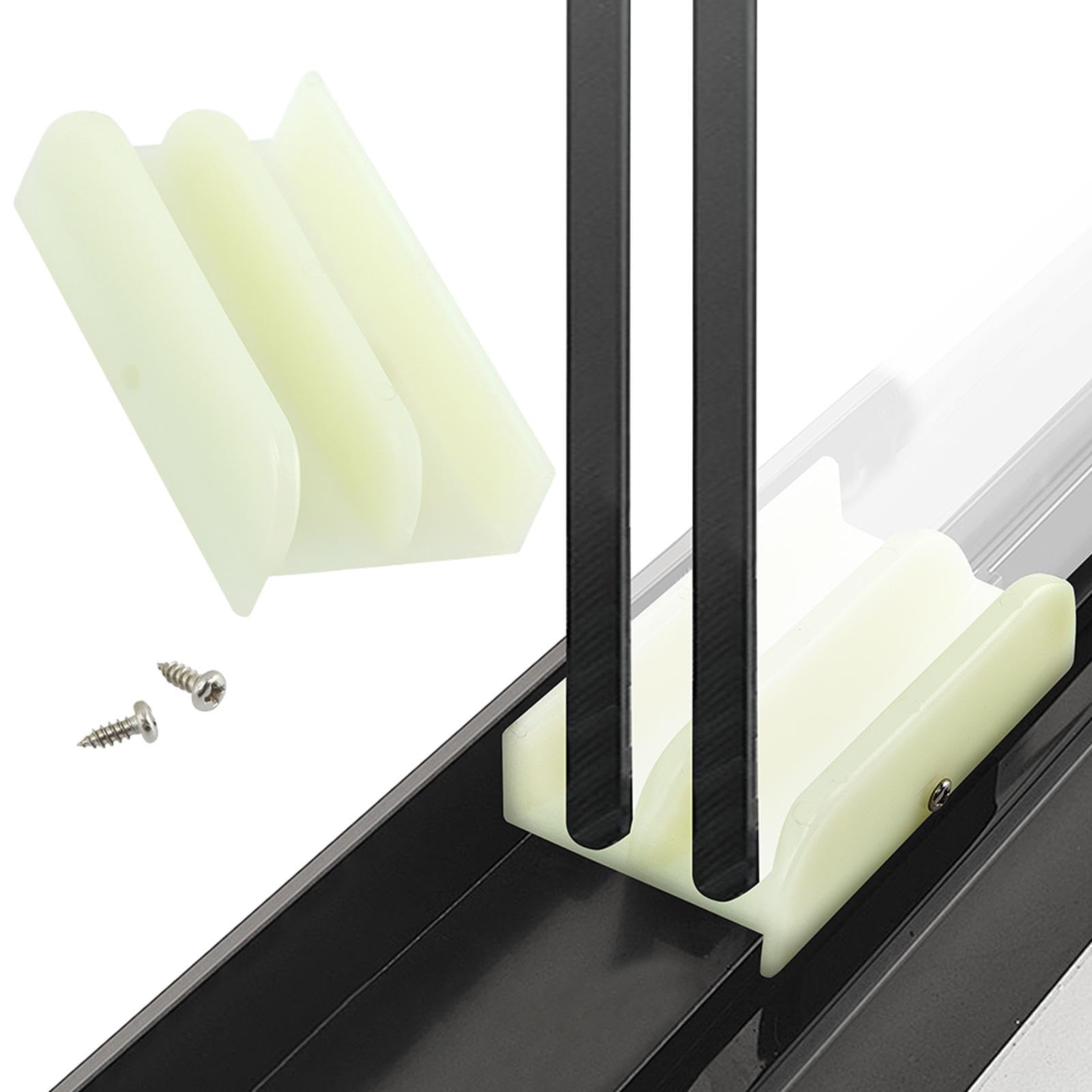 Amazon.com: EMVANV M6219 Sliding Shower Door Bottom Guide,1/2in ...