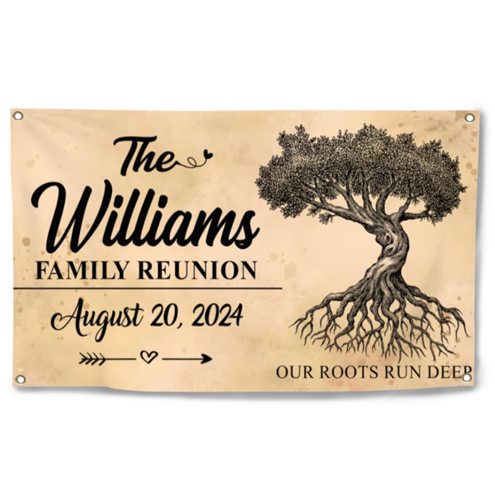 Amazon.com: ANTEQUE Personalized Family Reunion Banner, Family Reunion ...