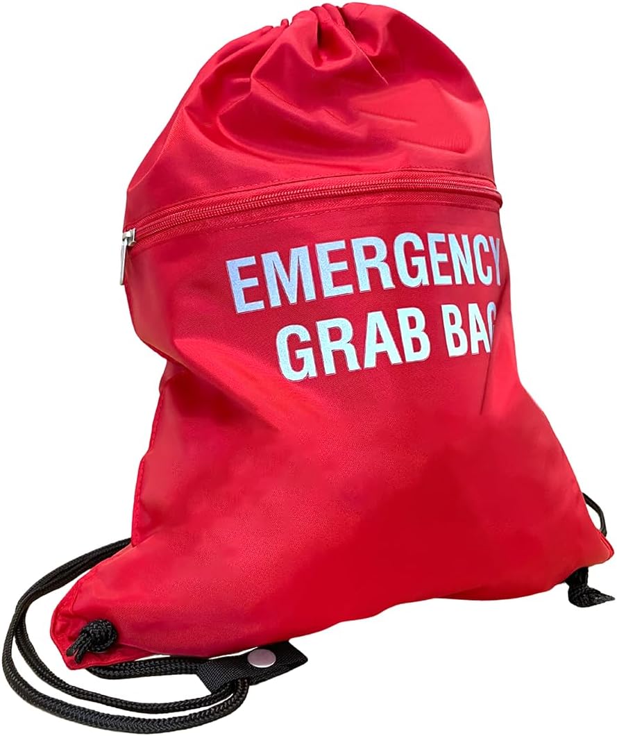 FireShield Emergency Grab Bag - Reflective Lettering Printed - Red ...