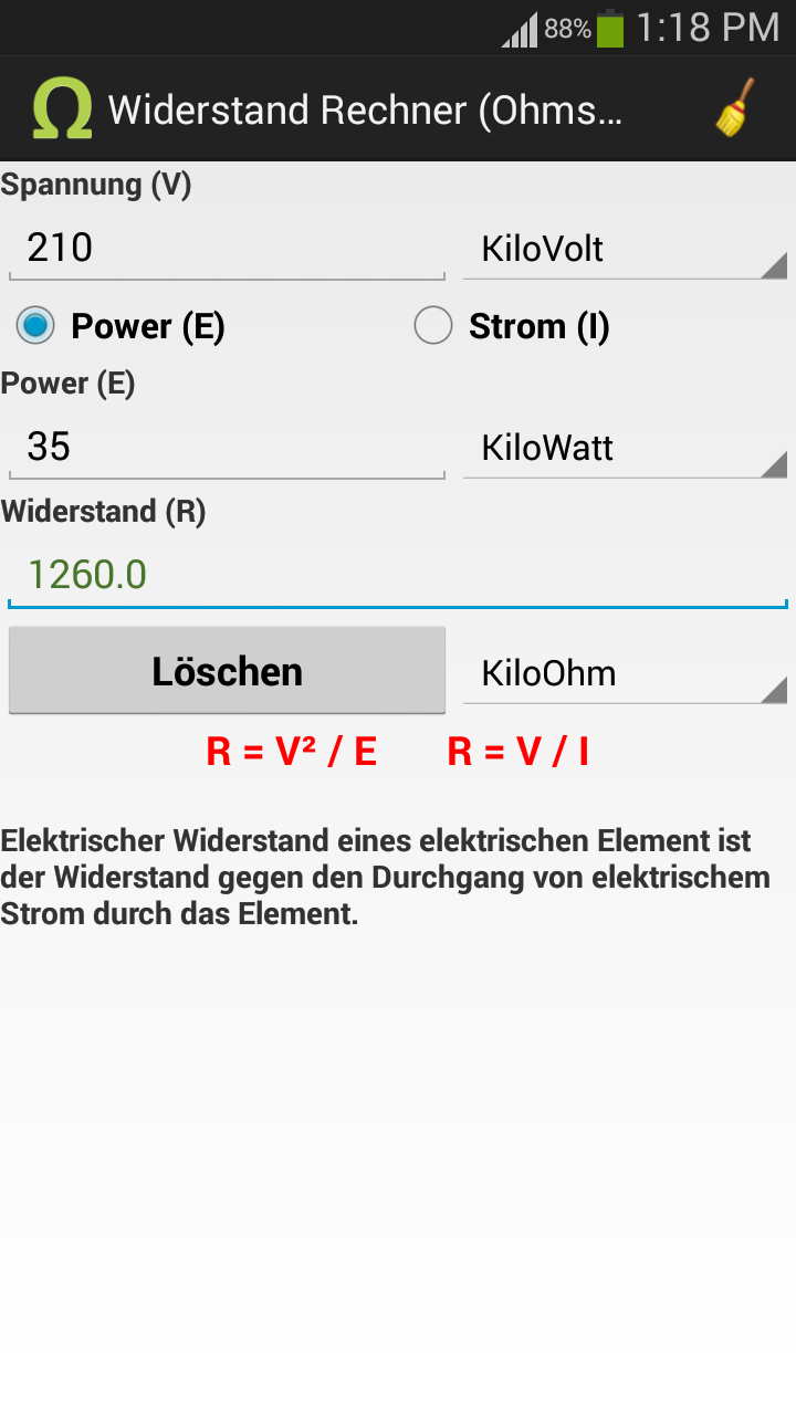 Ohms Law Calculator - App on Amazon Appstore